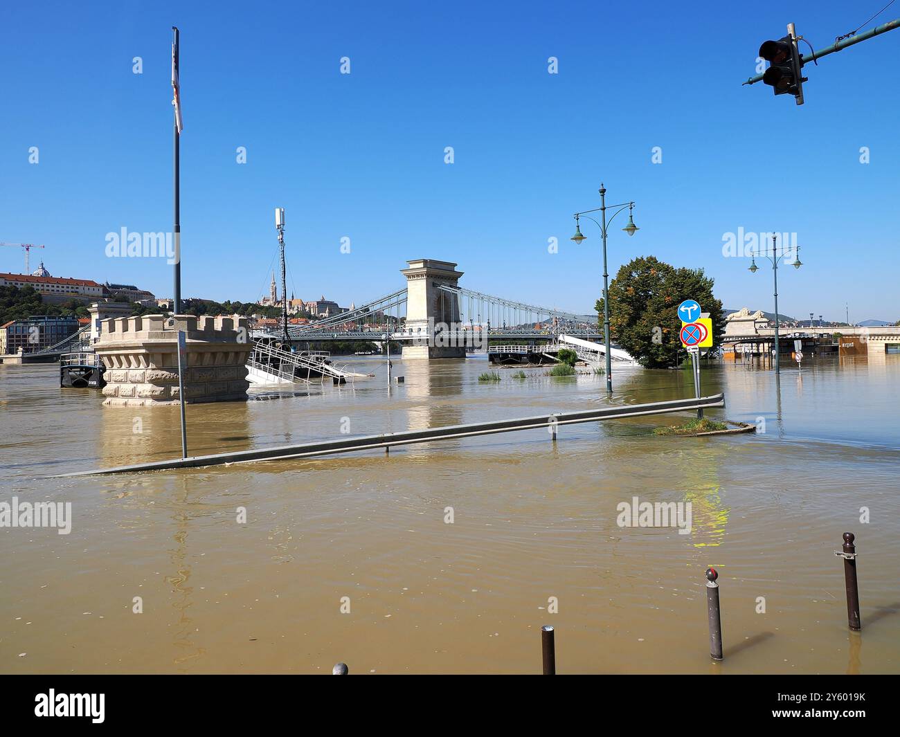 Danube river flood in Budapest, 21th September 2024, Budapest, Hungary ...