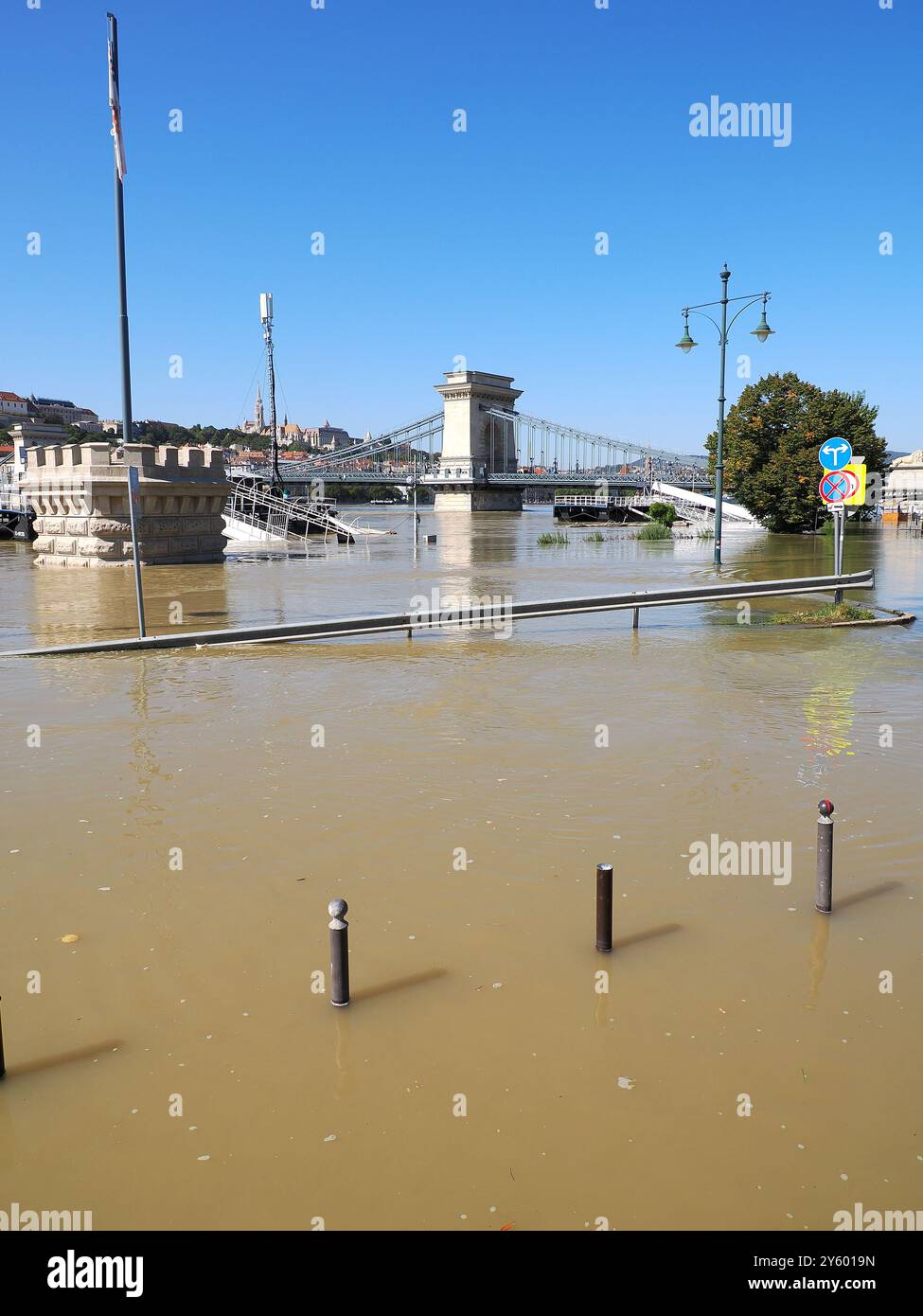 Danube river flood in Budapest, 21th September 2024, Budapest, Hungary ...