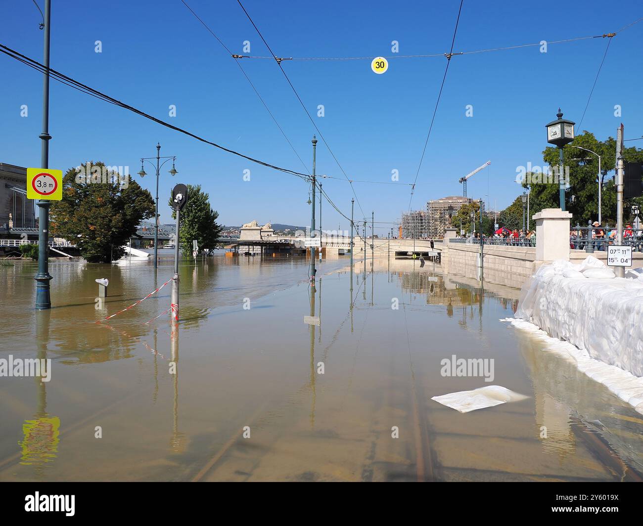 Danube river flood in Budapest, 21th September 2024, Budapest, Hungary ...