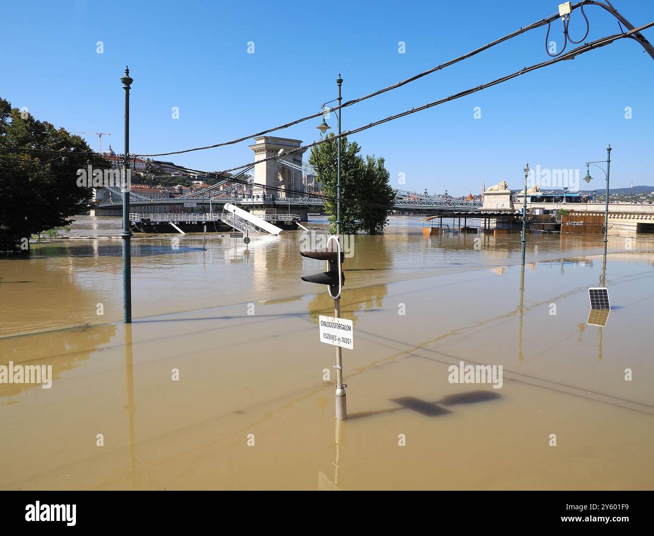 Danube river flood in Budapest, 21th September 2024, Budapest, Hungary ...