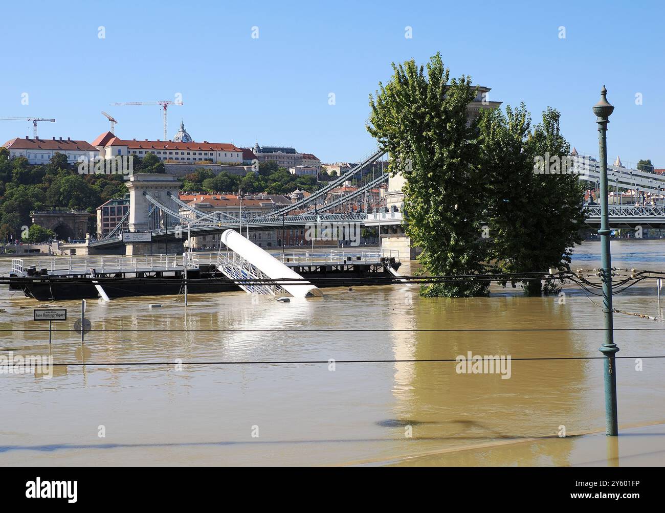 Danube river flood in Budapest, 21th September 2024, Budapest, Hungary ...
