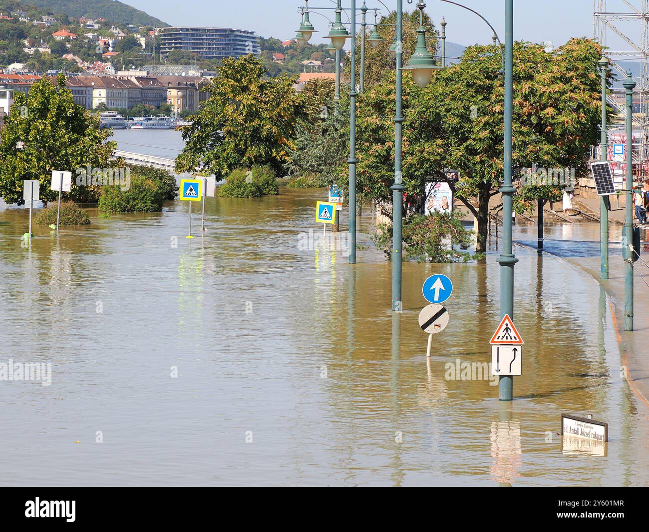 Danube river flood in Budapest, 21th September 2024, Budapest, Hungary ...