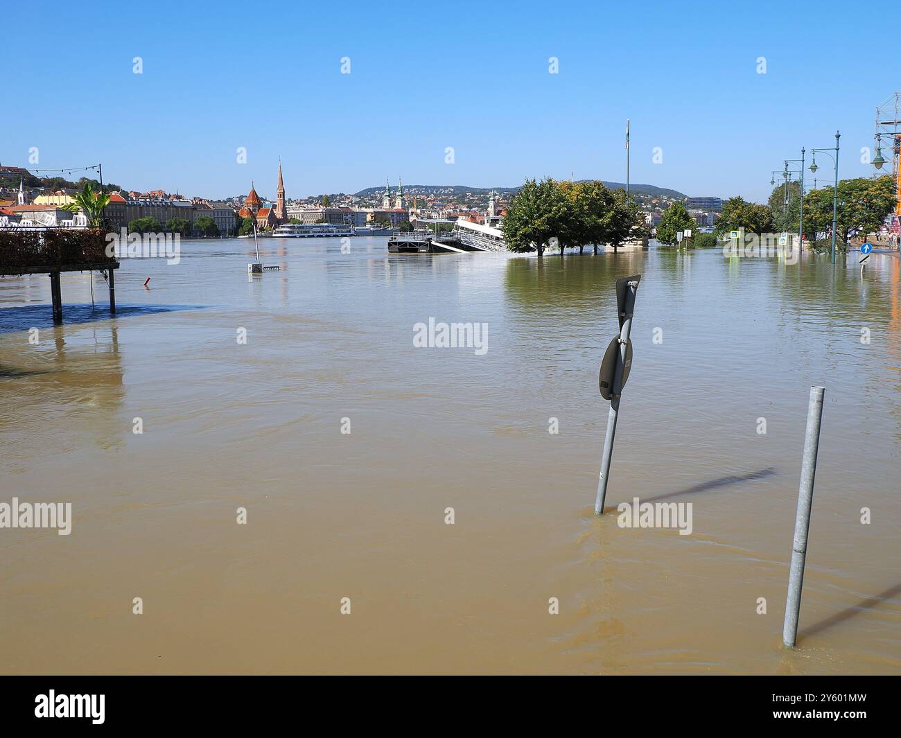 Danube river flood in Budapest, 21th September 2024, Budapest, Hungary ...