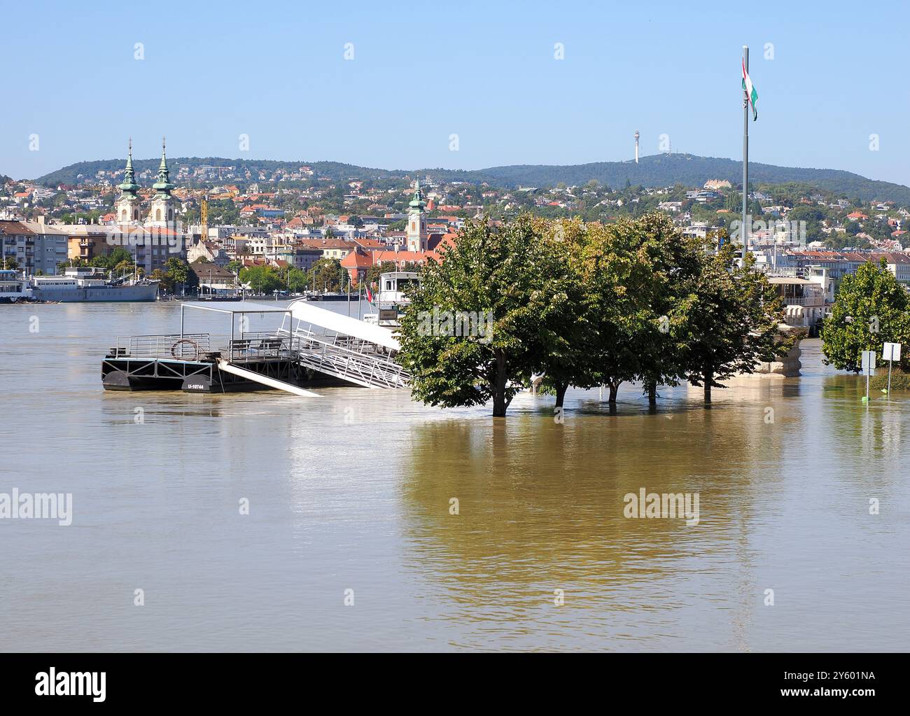 Danube river flood in Budapest, 21th September 2024, Budapest, Hungary ...