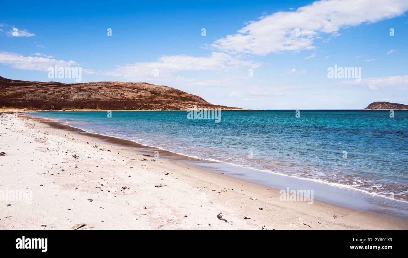 nature sceneries inside the island of Sommaroy, Tromso municipality ...