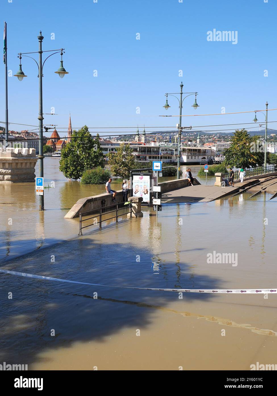 Danube river flood in Budapest, 21th September 2024, Budapest, Hungary ...