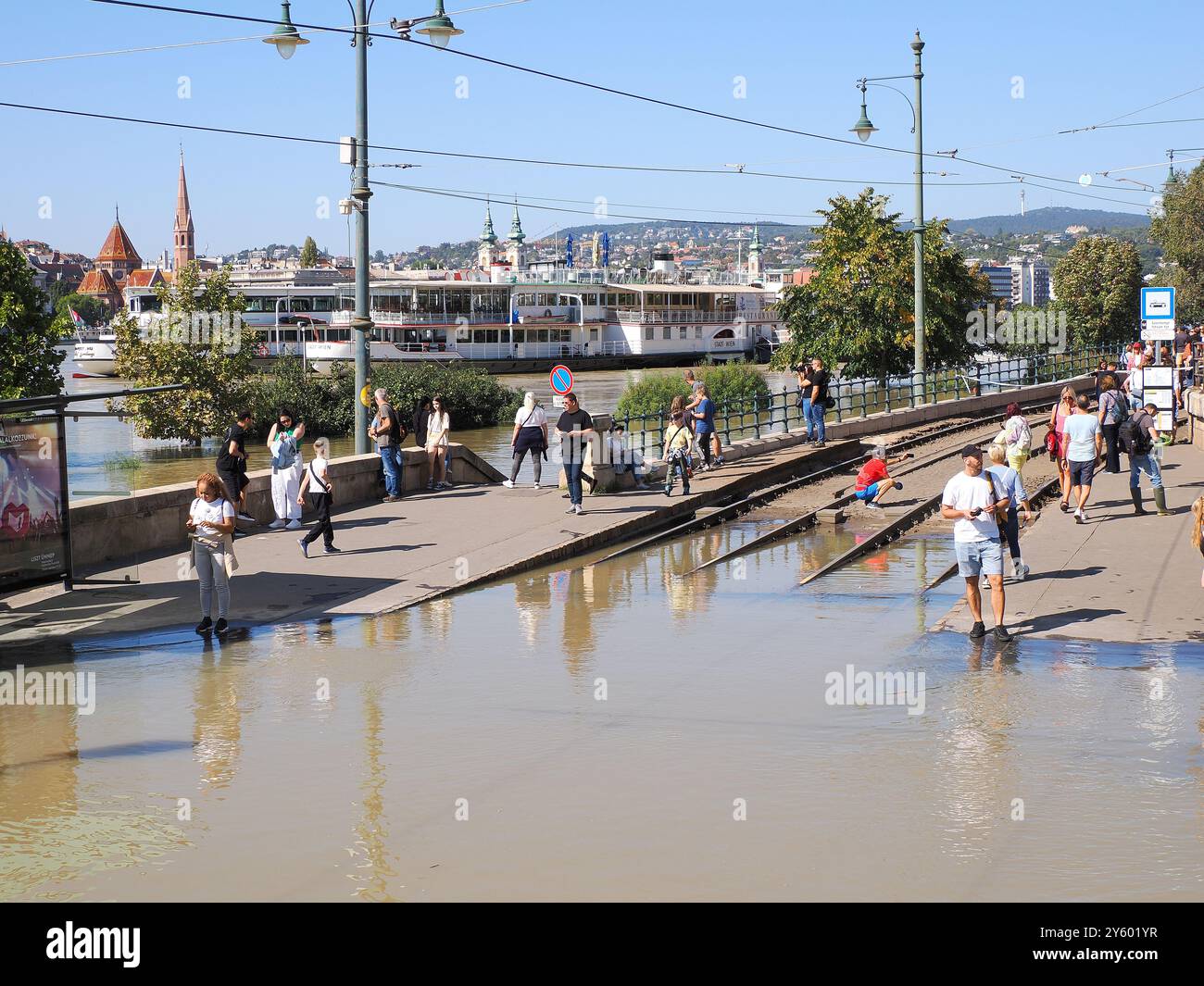 Danube river flood in Budapest, 21th September 2024, Budapest, Hungary ...