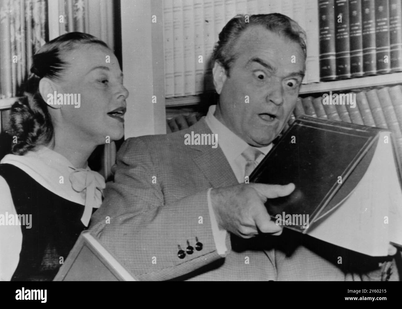 FILM COMEDIAN ROBERT SKELTON WITH WIFE GEORGIA 22 MARCH 1961 Stock ...