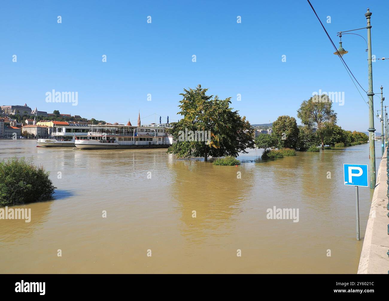 Danube river flood in Budapest, 21th September 2024, Budapest, Hungary ...