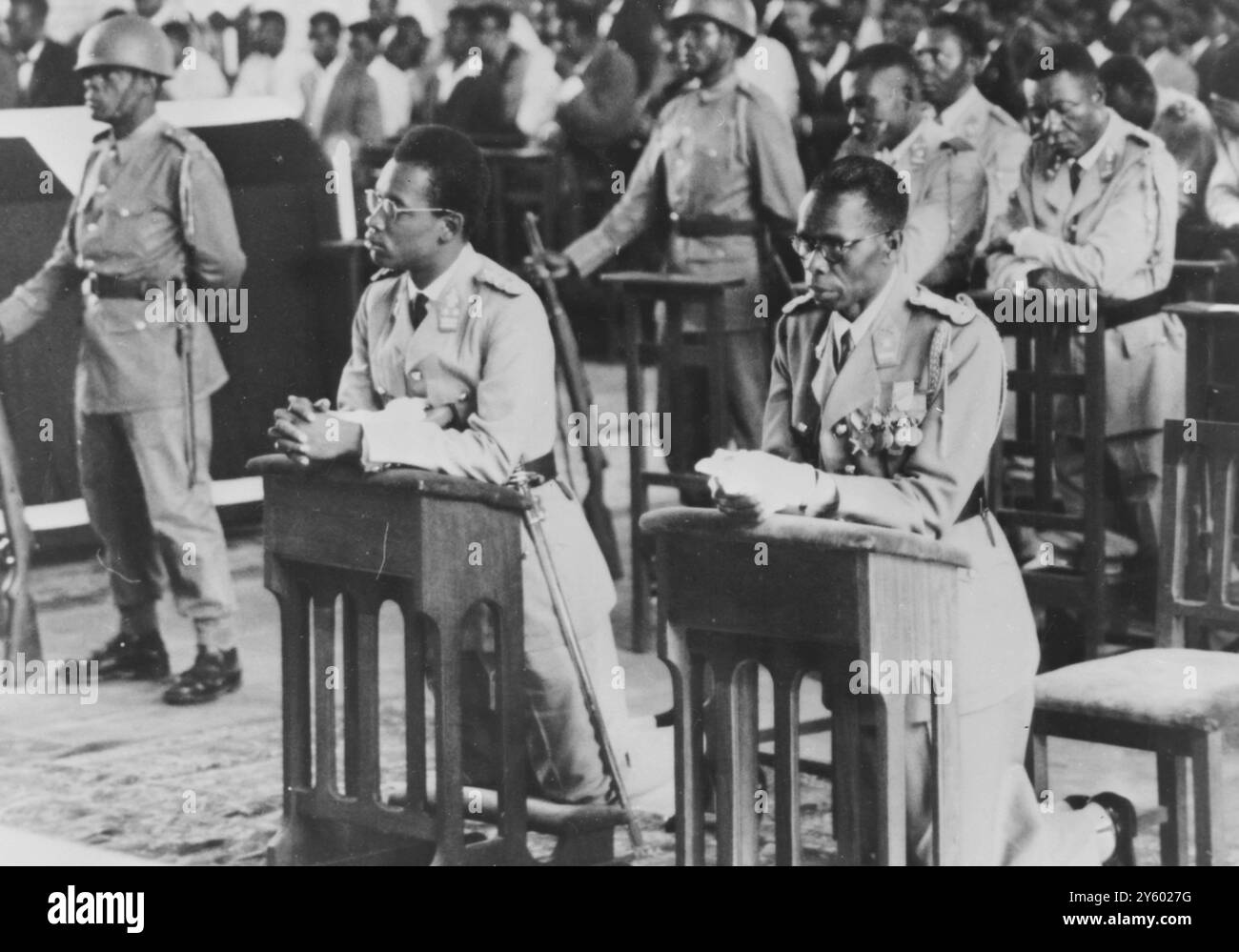 JOSEPH MOBUTU WITH COLONEL KIEMBE IN CONGO/ 21 MARCH 1961 Stock Photo ...