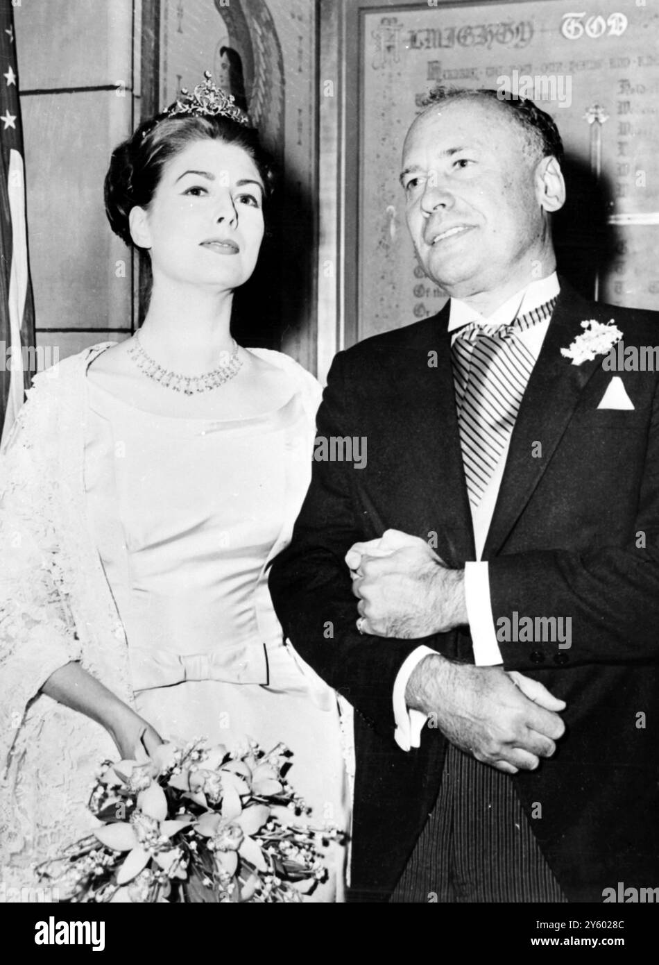 ROBERT DAVID GARDINER WEDS EUNICE OAKES / 22 MARCH 1961 Stock Photo - Alamy