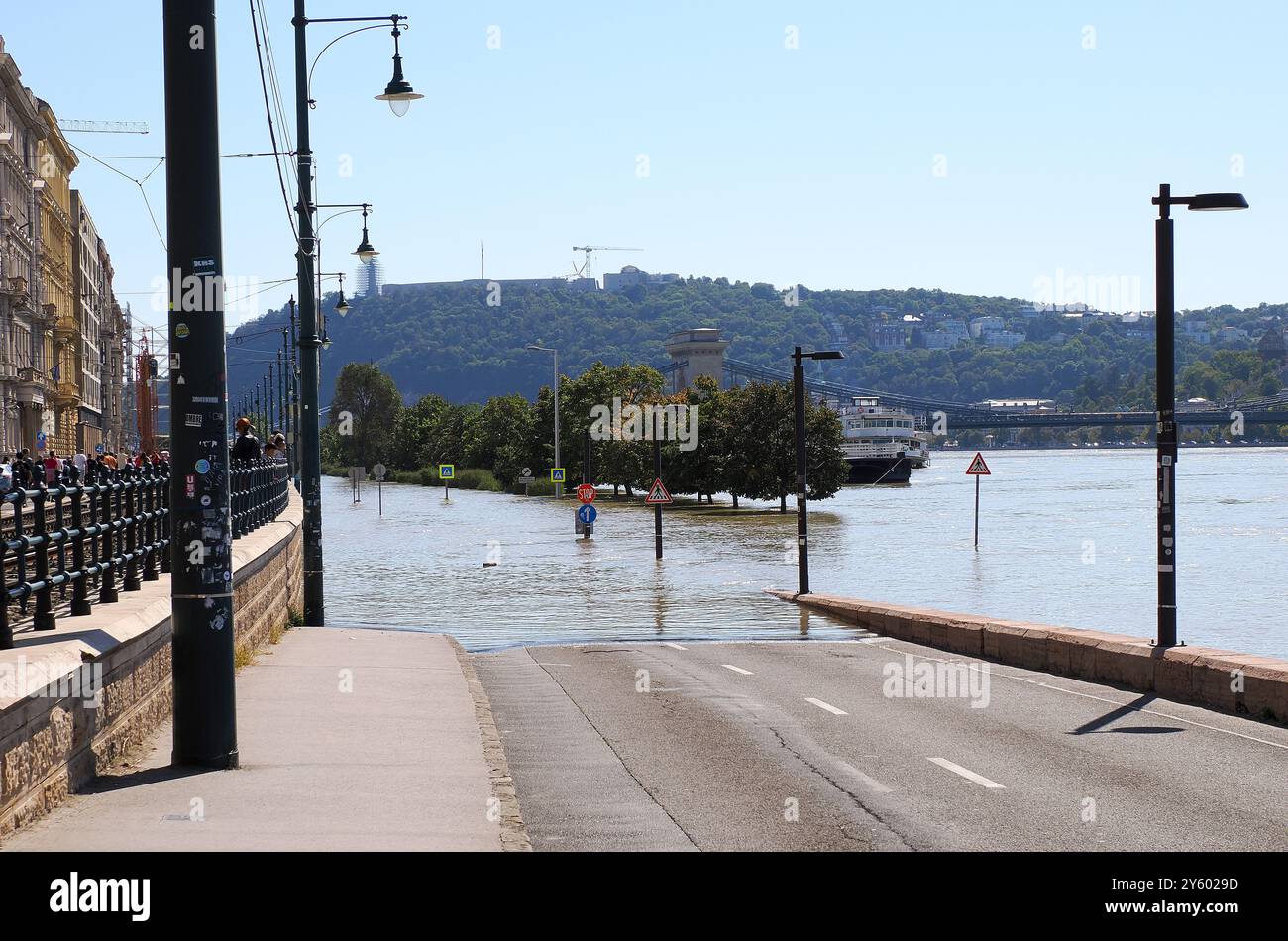 Danube river flood in Budapest, 21th September 2024, Budapest, Hungary ...