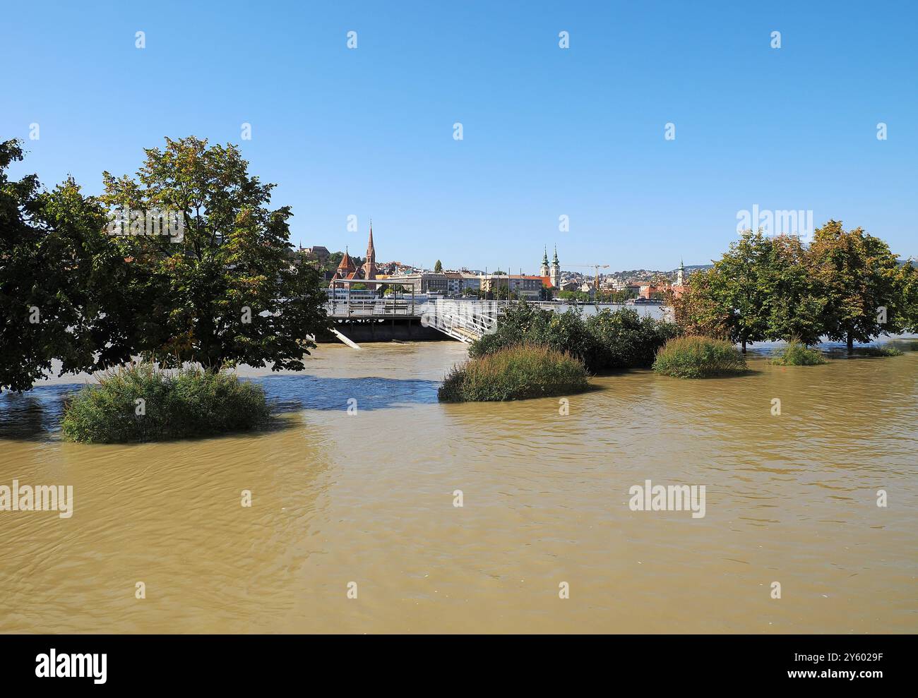 Danube river flood in Budapest, 21th September 2024, Budapest, Hungary ...