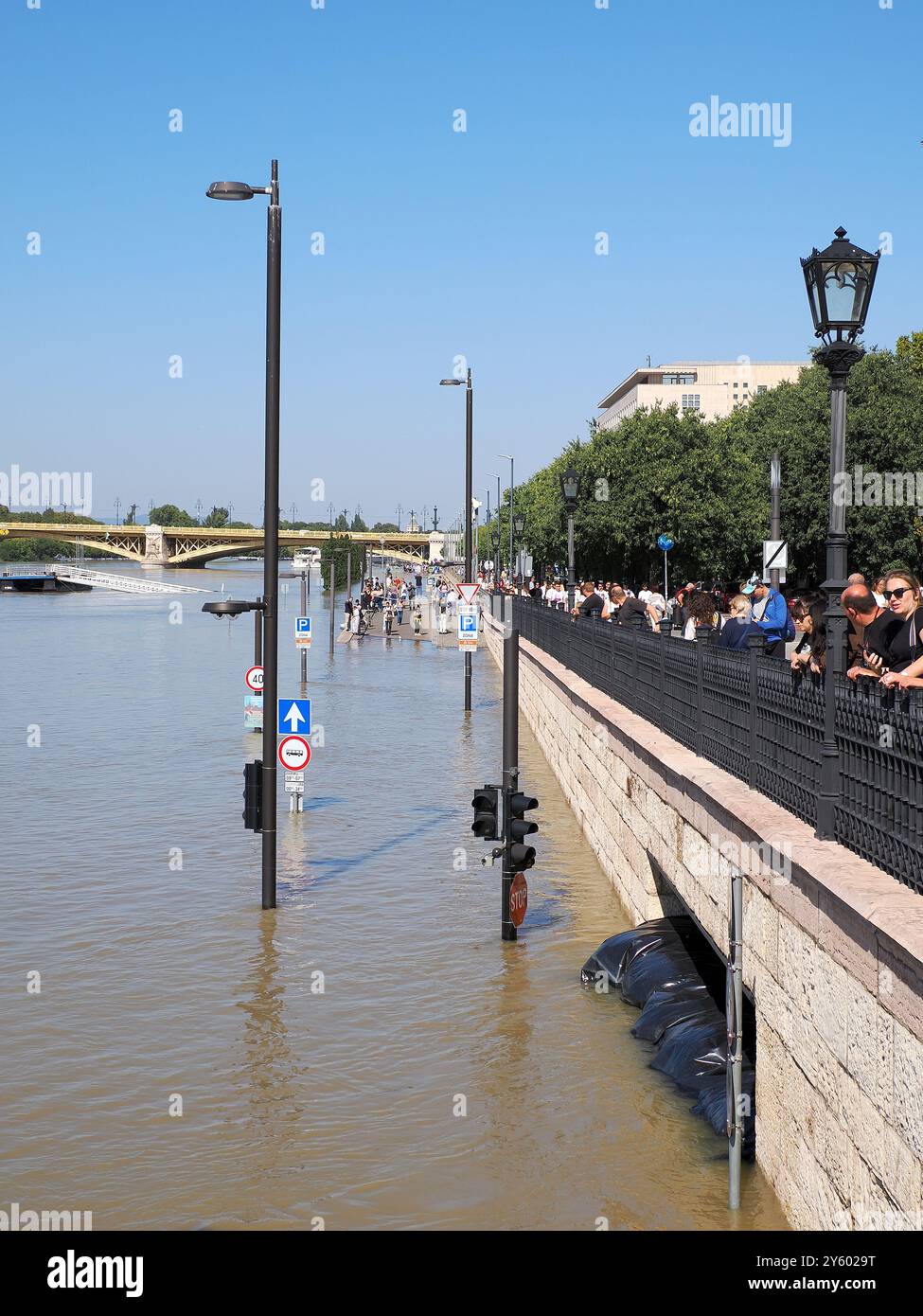 Danube river flood in Budapest, 21th September 2024, Budapest, Hungary ...