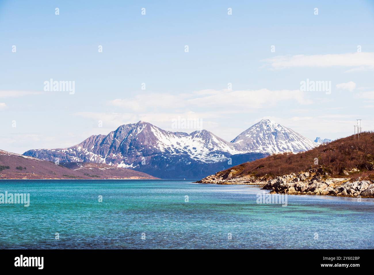 nature sceneries inside the island of Sommaroy, Tromso municipality ...