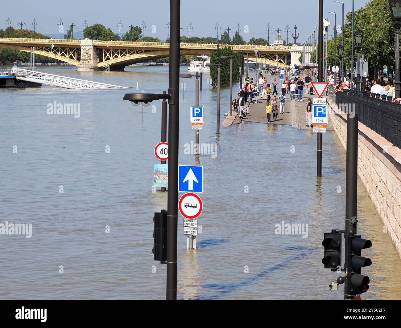 Danube river flood in Budapest, 21th September 2024, Budapest, Hungary ...