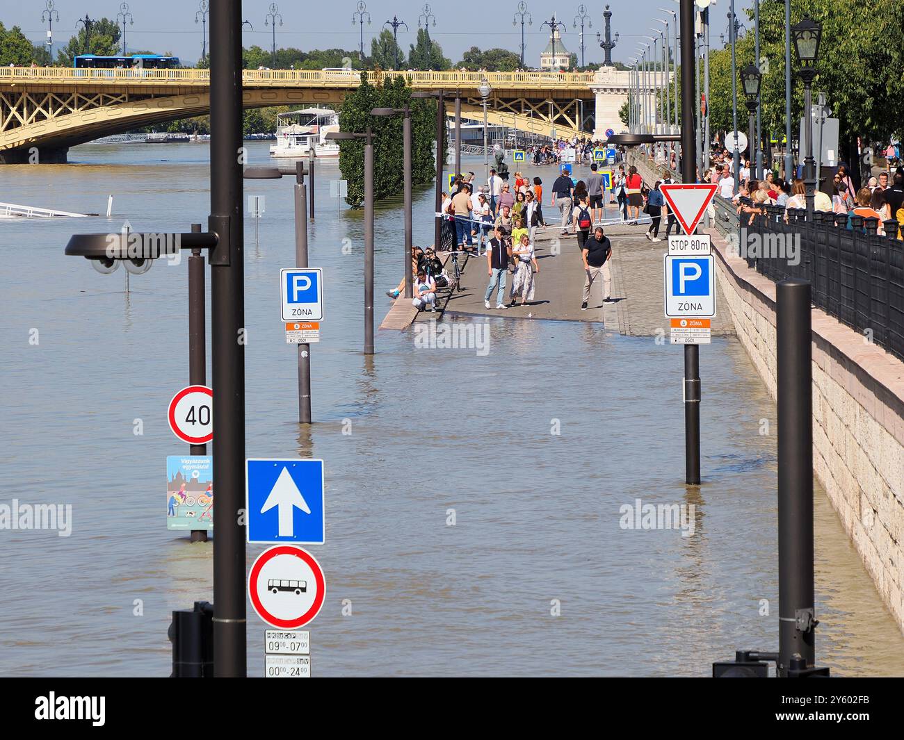 Danube river flood in Budapest, 21th September 2024, Budapest, Hungary ...