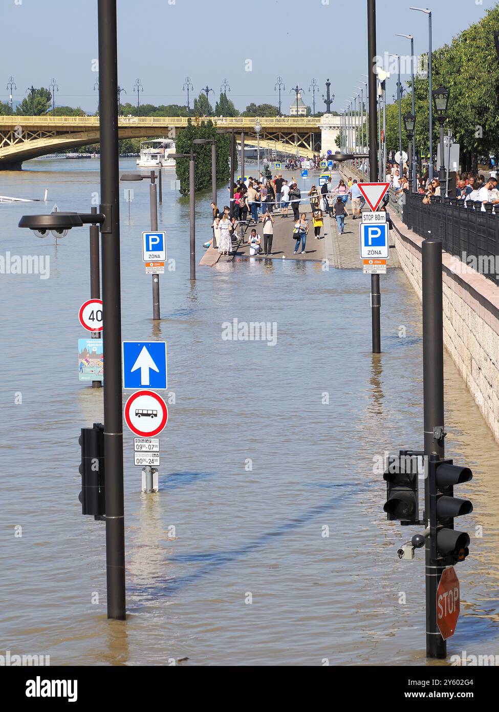 Danube river flood in Budapest, 21th September 2024, Budapest, Hungary ...
