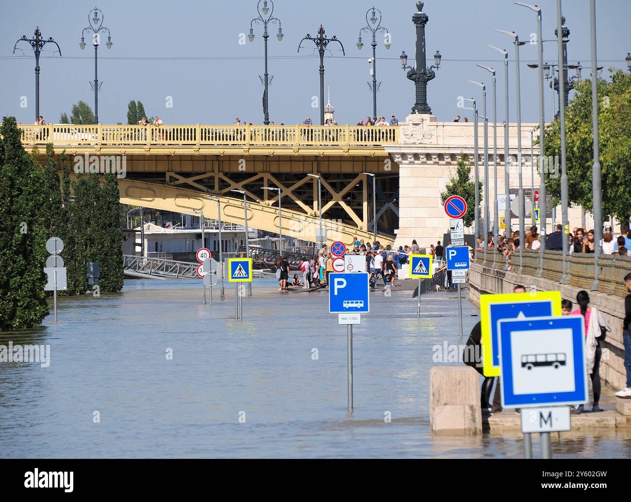 Danube river flood in Budapest, 21th September 2024, Budapest, Hungary ...