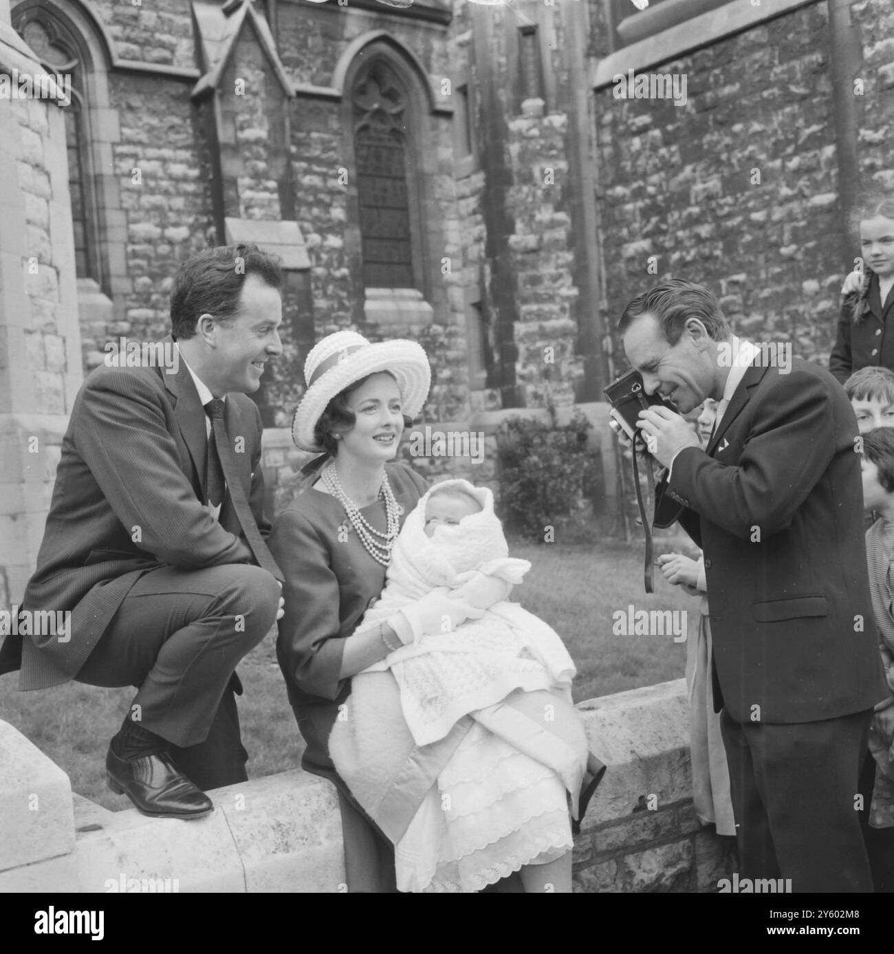 ACTOR BRIAN RIX WITH ACTRESS WIFE ELSPETH GRAY AFTER CHRISTENING OF ...