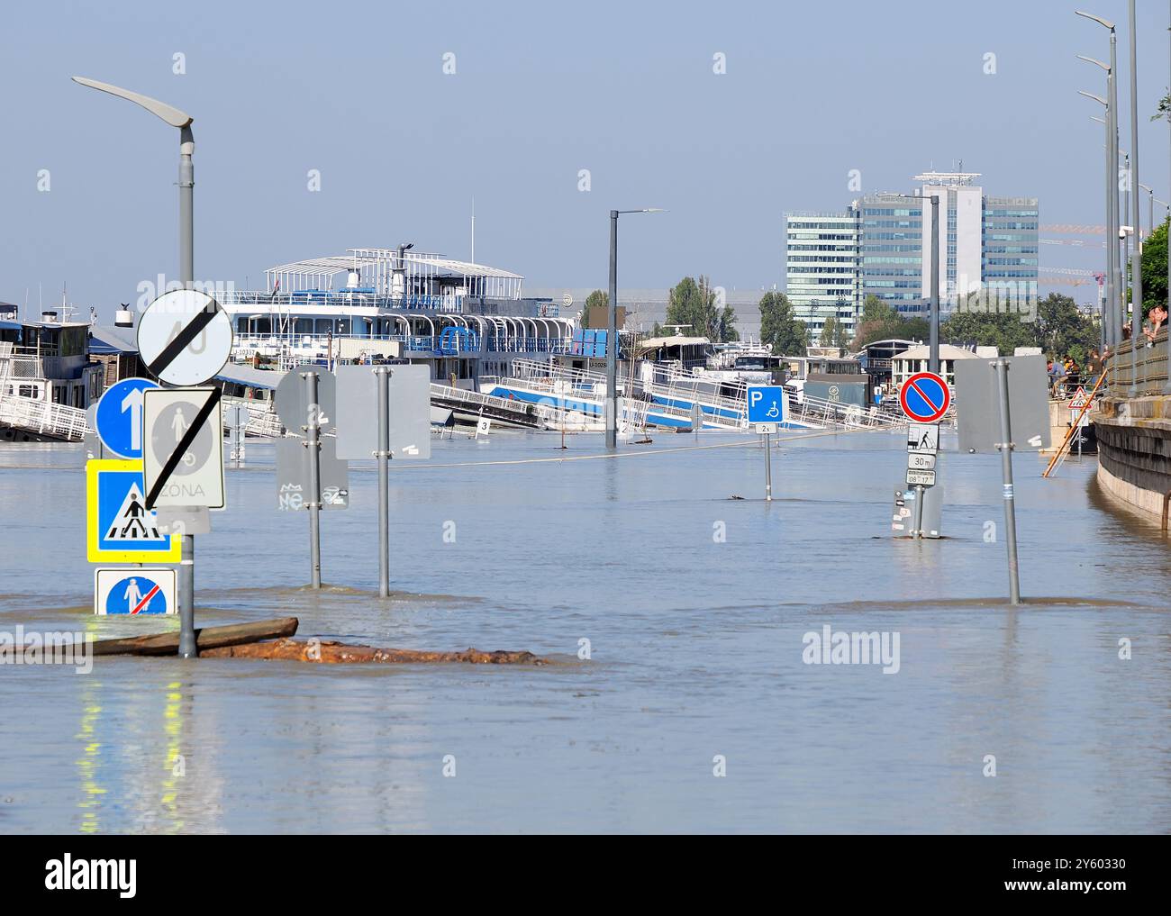 Danube river flood in Budapest, 21th September 2024, Budapest, Hungary ...