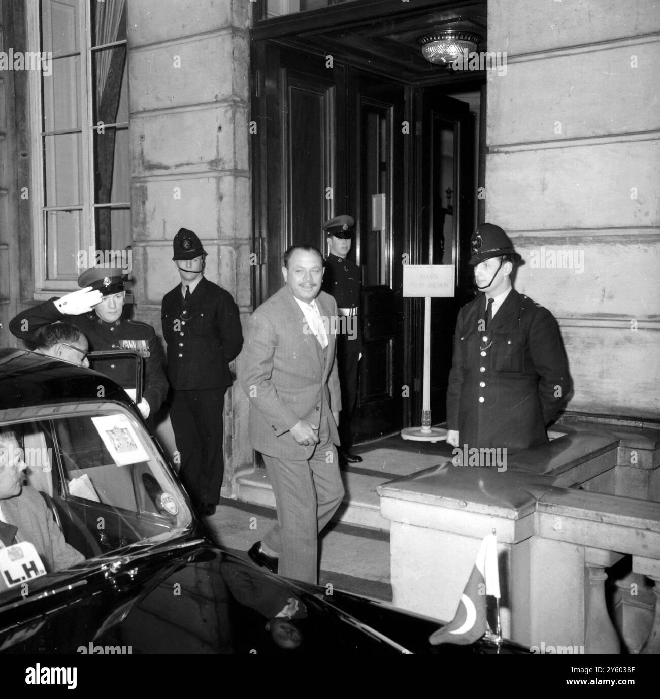 PRESIDENT AND PREMIER OF PAKISTAN AYUB KHAN IN LONDON 15 MARCH 1961 ...
