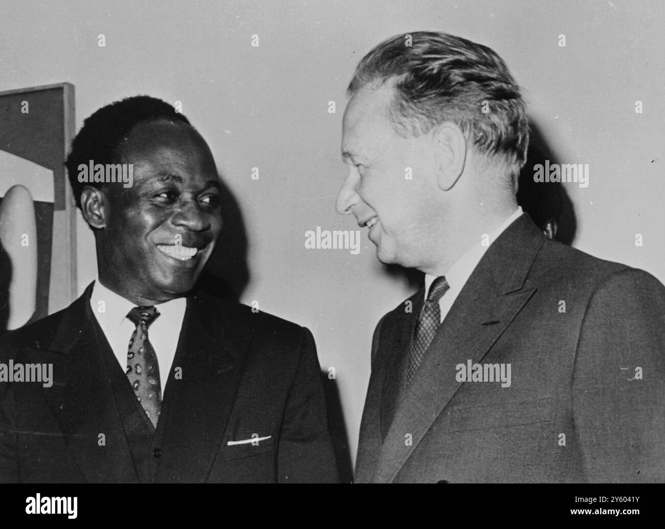 PRESIDENT KWAME NKRUMAH OF GHANA WITH DAG HAMMARSKJOLD IN NEW YORK 8 ...