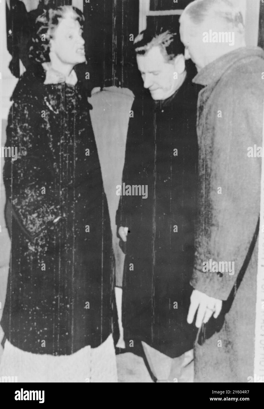 NELSON ROCKEFELLER WITH WIFE AND BODYGUARD EDWARD GALVIN IN NEW YORK ...