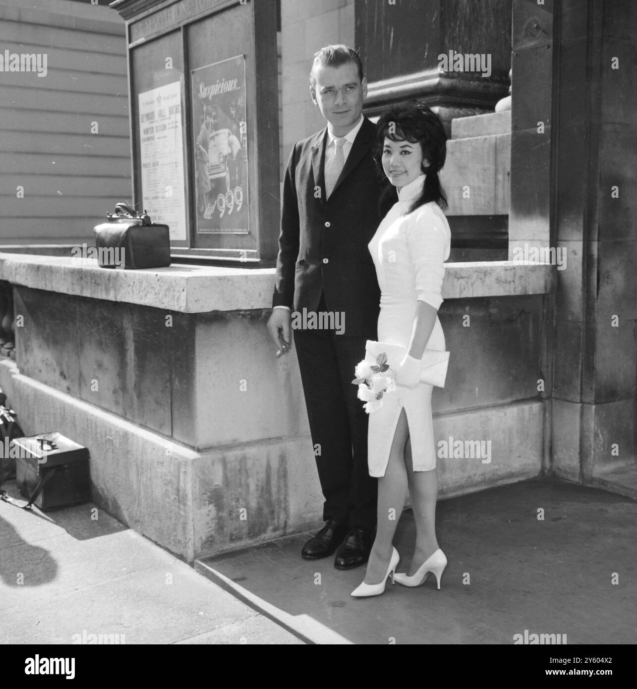 FILM PRODUCER DAVID BRACKNELL WITH CHINESE ACTRESS LIER HWANG OUTSIDE ...