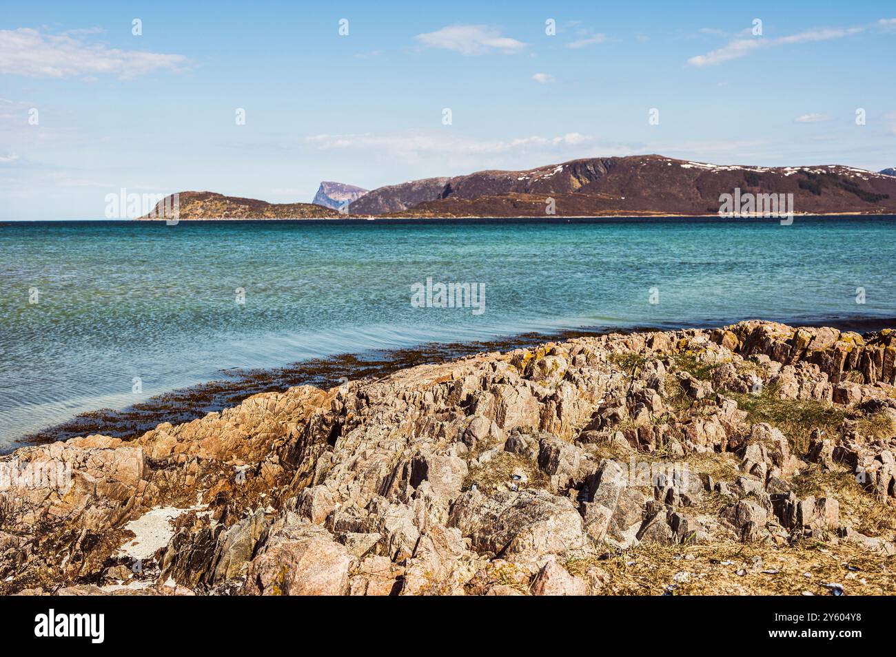 nature sceneries inside the island of Sommaroy, Tromso municipality ...