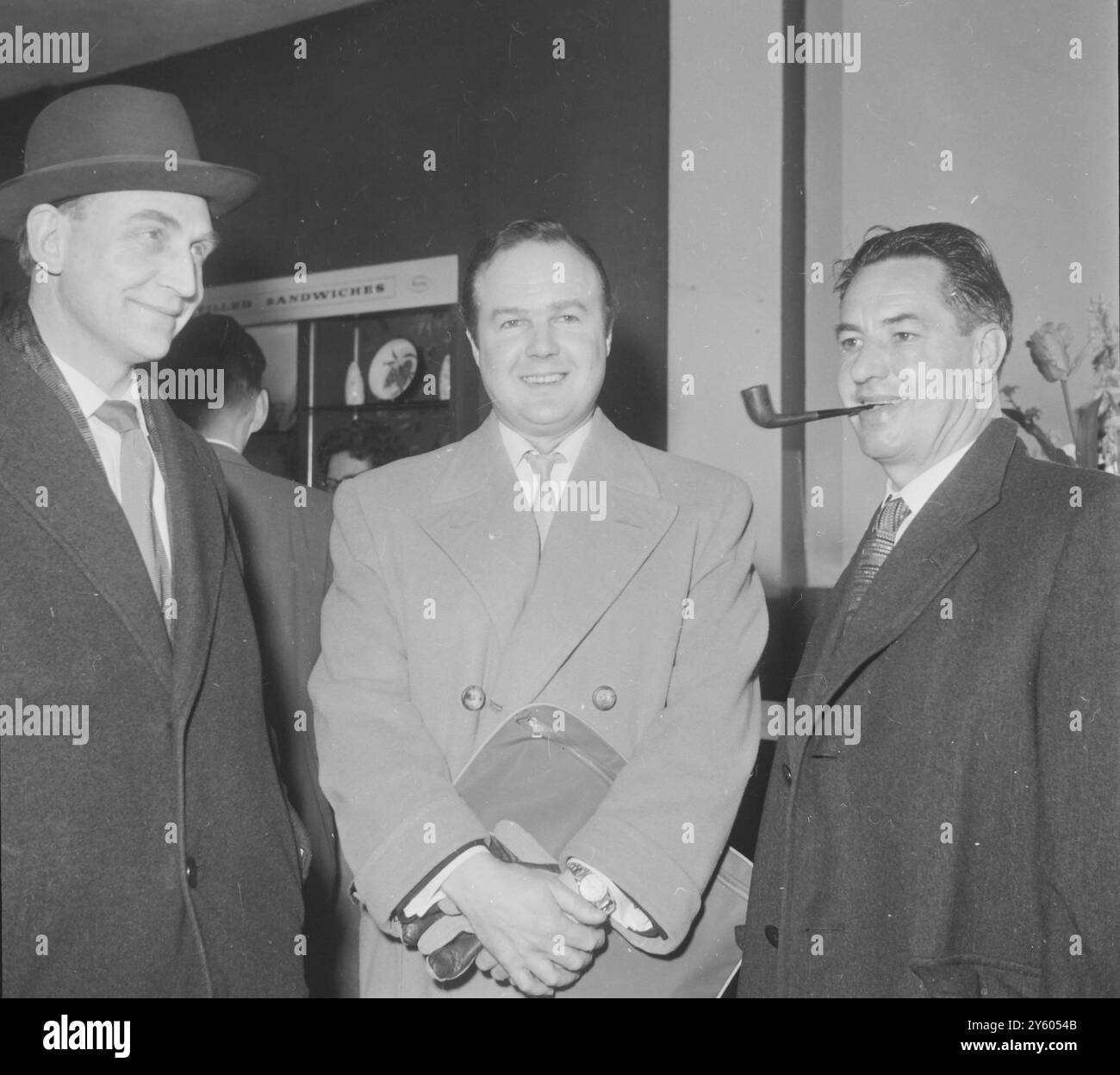 FILM DIRECTOR JOHN LEMONT WITH LEIGH VANCE AND TED WILLIS IN LONDON / 2 ...