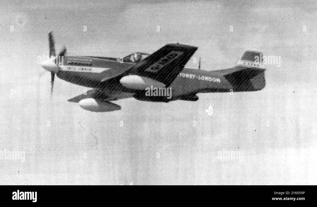 THE MUSTANG PILOTED BY SCOTTISH RACING DRIVER RON FLOCKHART LEAVES ...