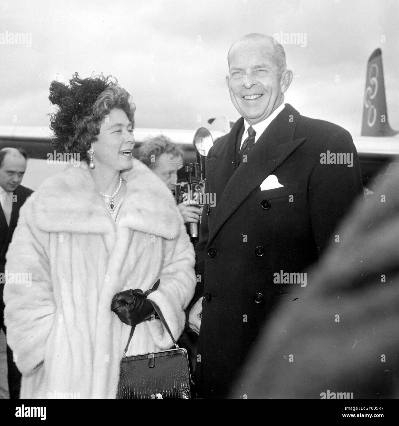 PRINCESS IRENE, KING PAUL AND QUEEN FREDERIKA AT LONDON AIRPORT 26 ...