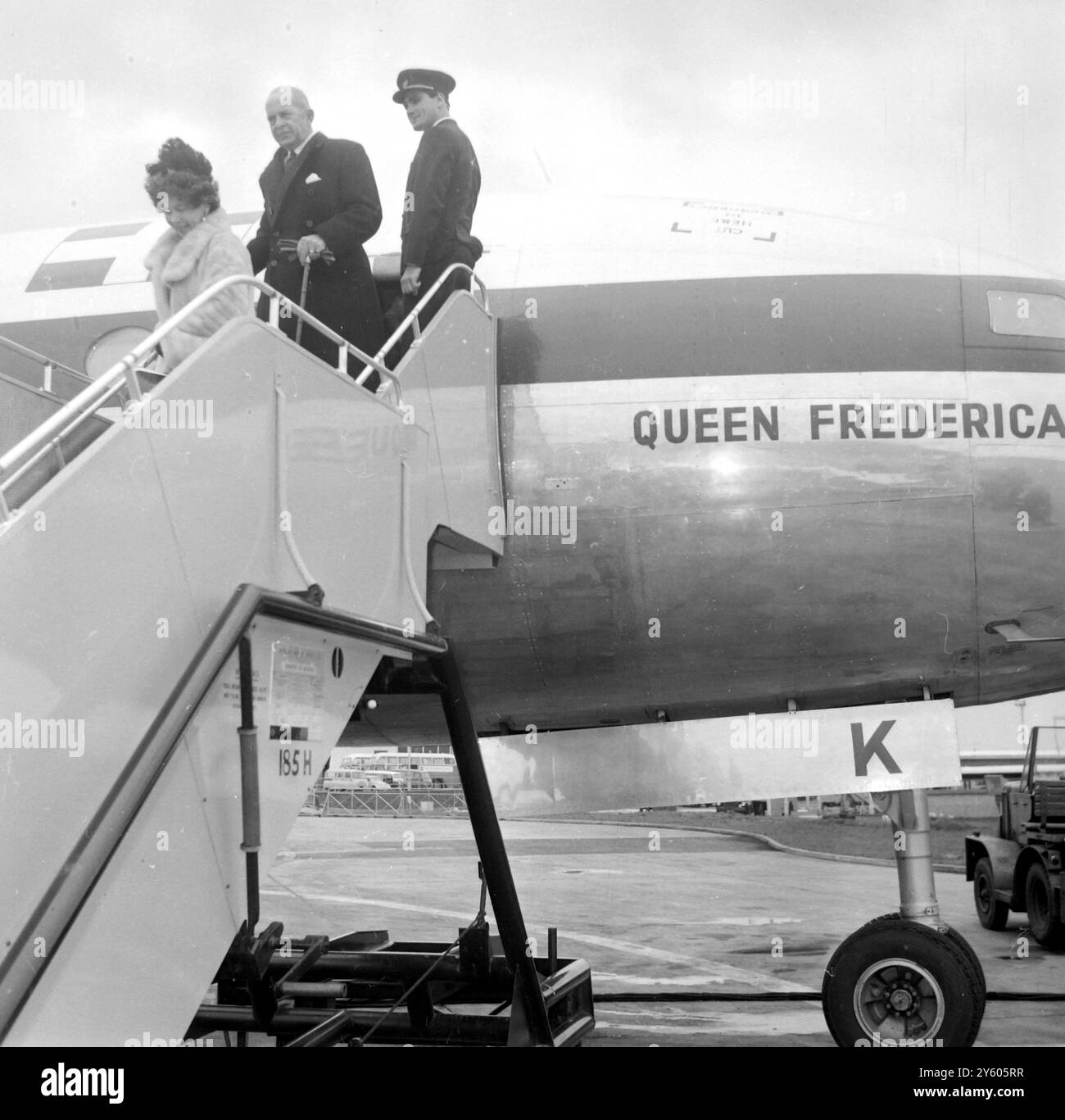 PRINCESS IRENE, KING PAUL AND QUEEN FREDERIKA AT LONDON AIRPORT 26 ...