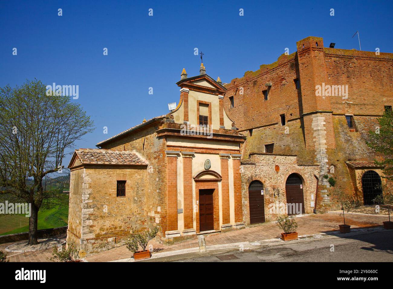 Historic medieval village of San Giovanni d'Asso, Siena, Tuscany Italy ...