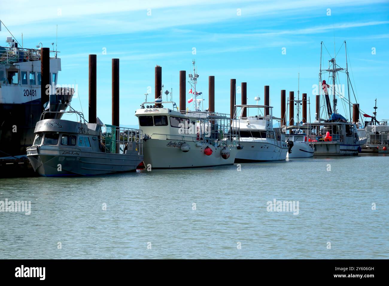 Fishing boats docked at Steveston, British Columbia, Canada. Sept. 16/ ...