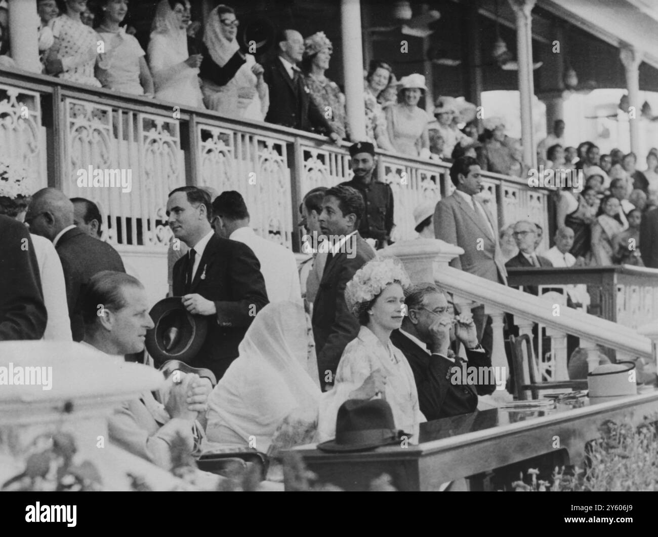 QUEEN ELIZABETH II CALCUTTA RACECOURSE BOX CALCUTTA 20 FEBRUARY 1961 ...