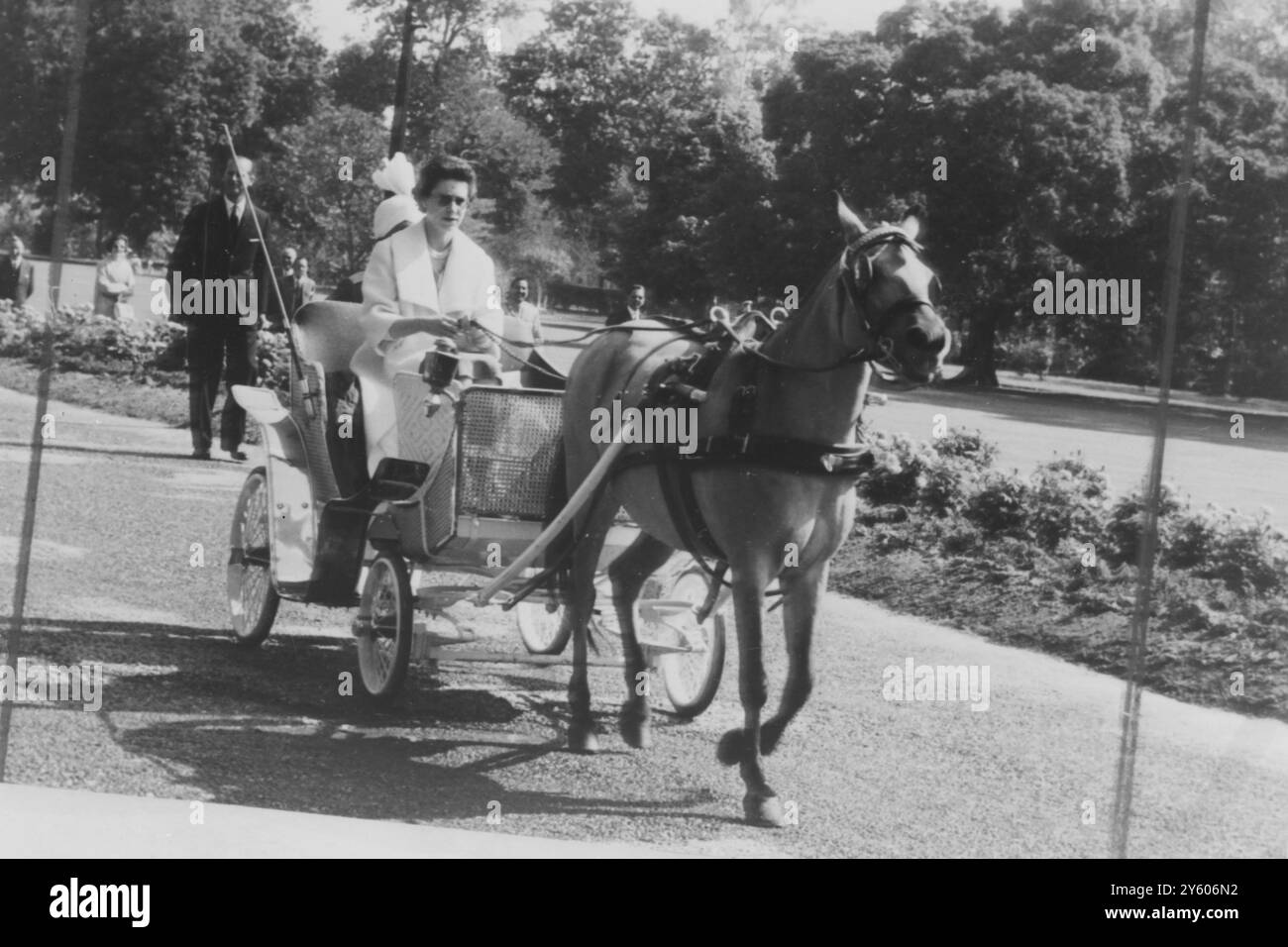 QUEEN ELIZABETH II DRIVES A PONY CART IN LAHORE, PAKISTAN 20 FEBRUARY ...