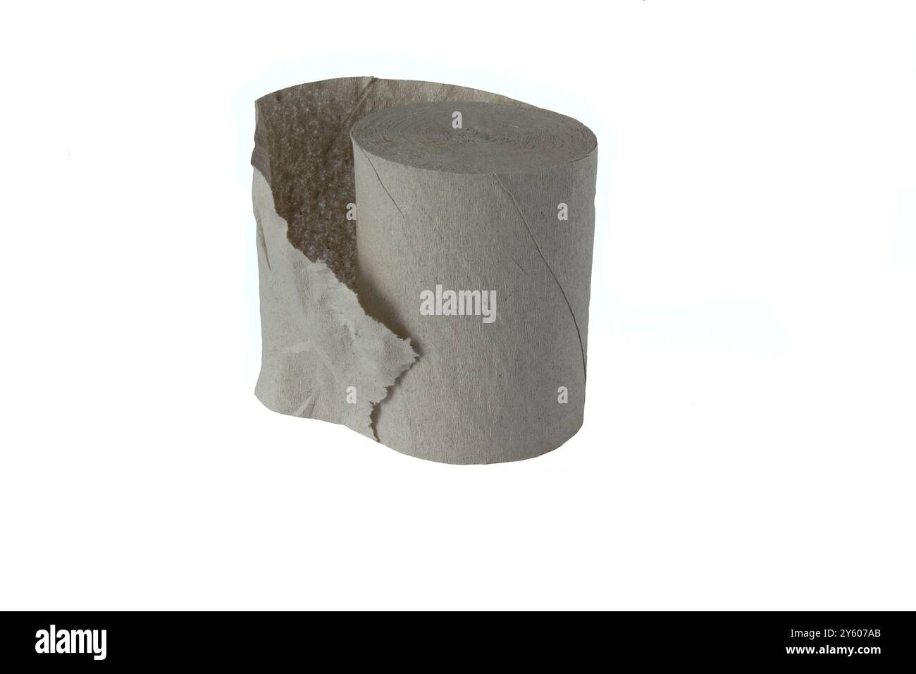 Image of a roll of sanitary paper on a white background Stock Photo - Alamy
