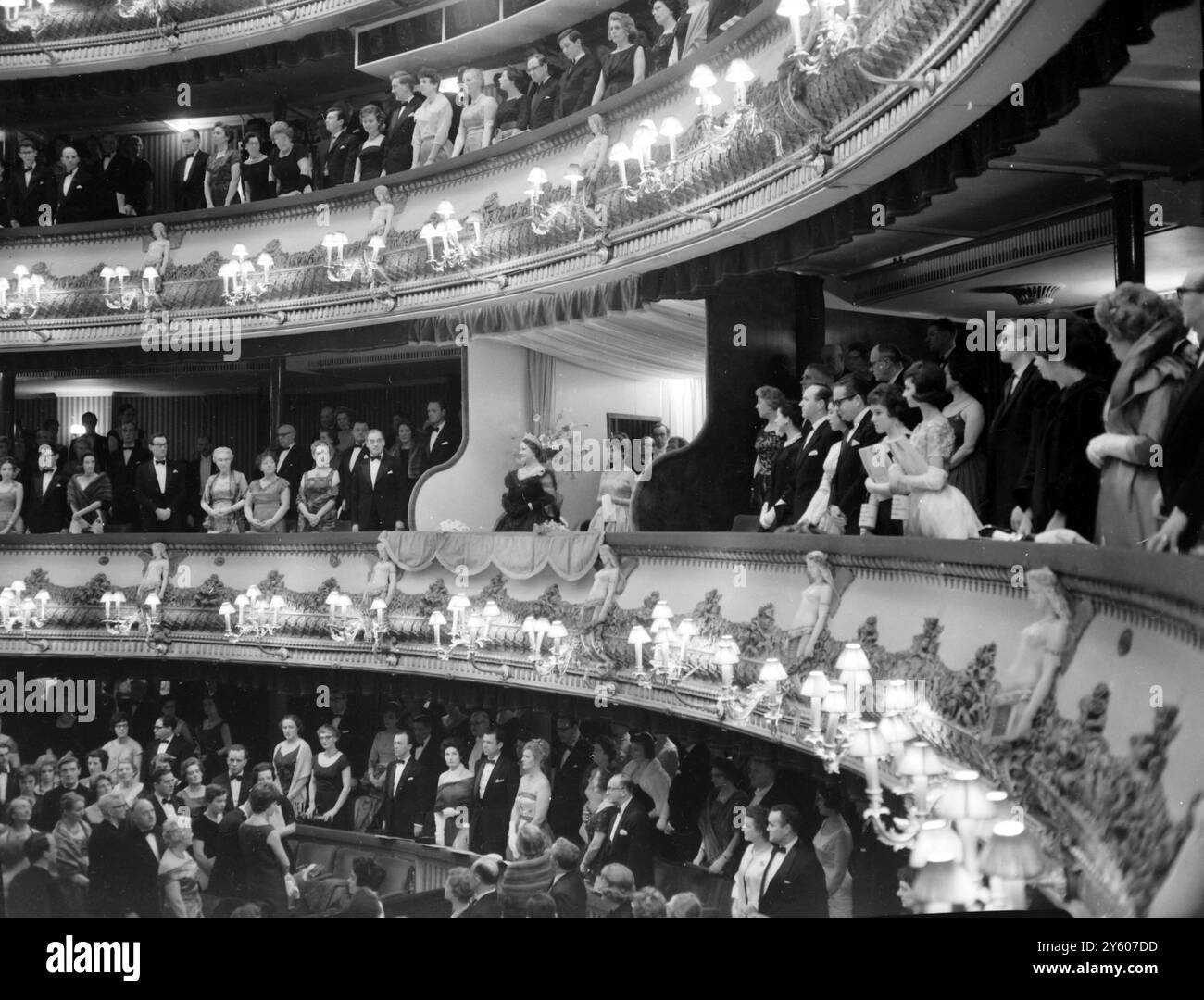 QUEEN ELIZABETH WITH PRINCESS MARGARET STAND IN ROYAL BOX AT ROYAL ...