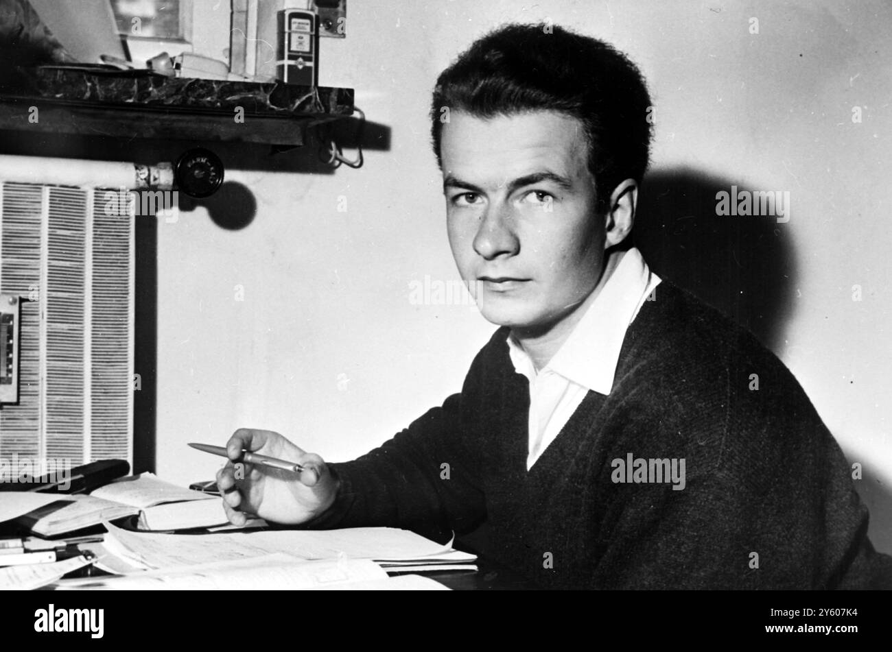 HESS WOLF RUDOLPH'S SON AT HIS DESK / 14 FEBRUARY 1961 Stock Photo - Alamy