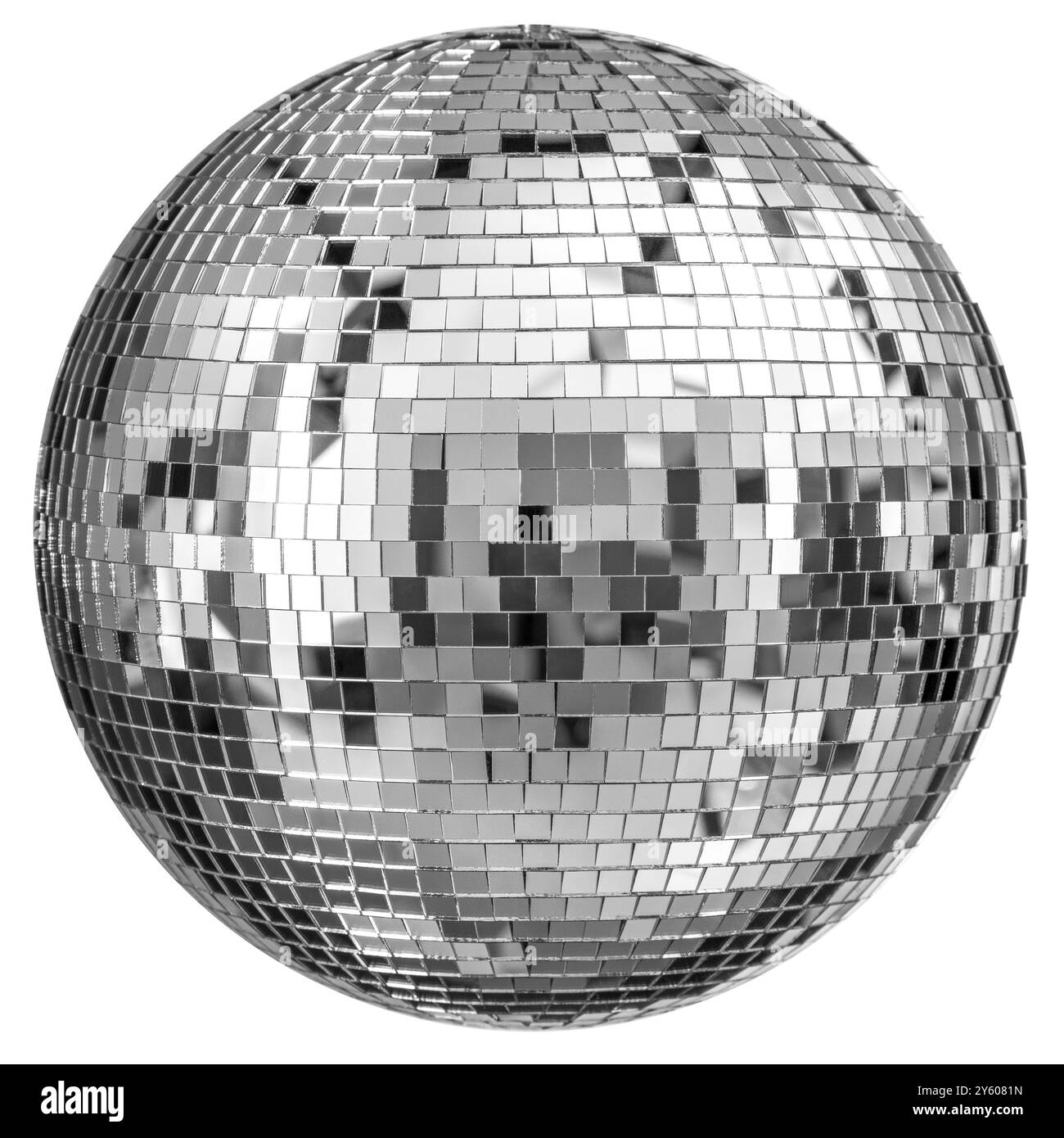 shiny disco ball reflecting light, isolated transparent background ...