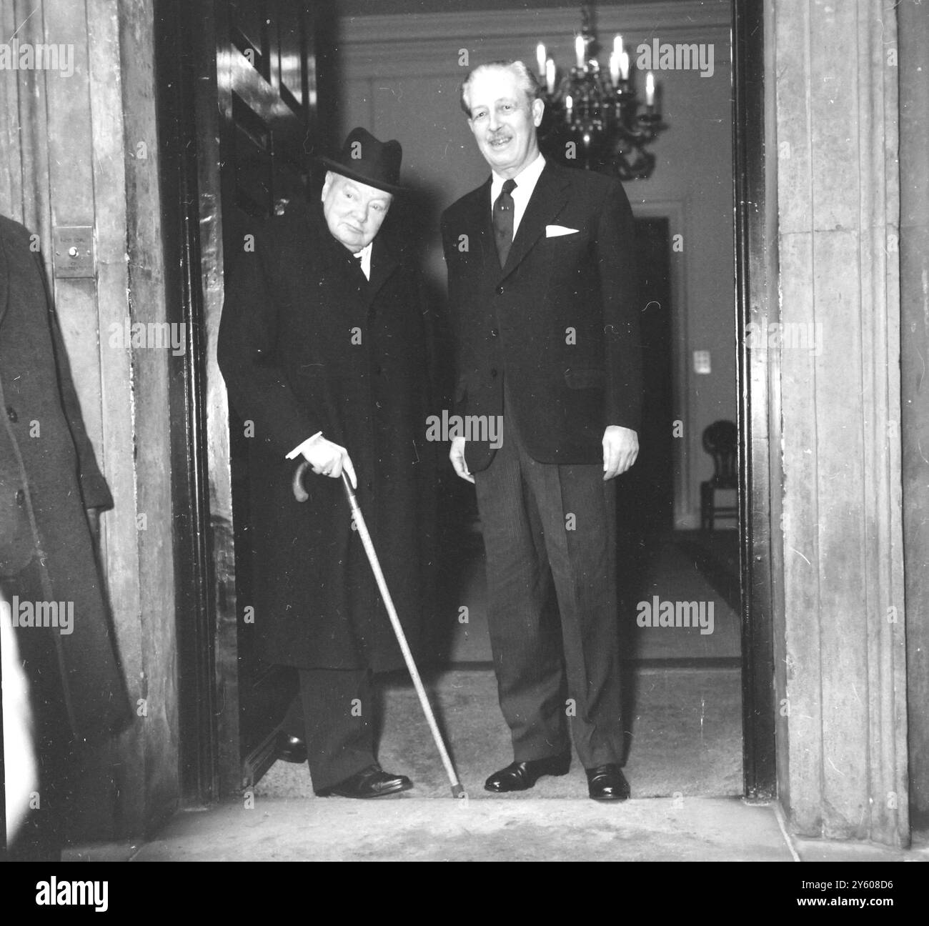 PRIME MINISTERS - WINSTON CHURCHILL WITH HAROLD MACMILLAN AT ADMIRALTY ...