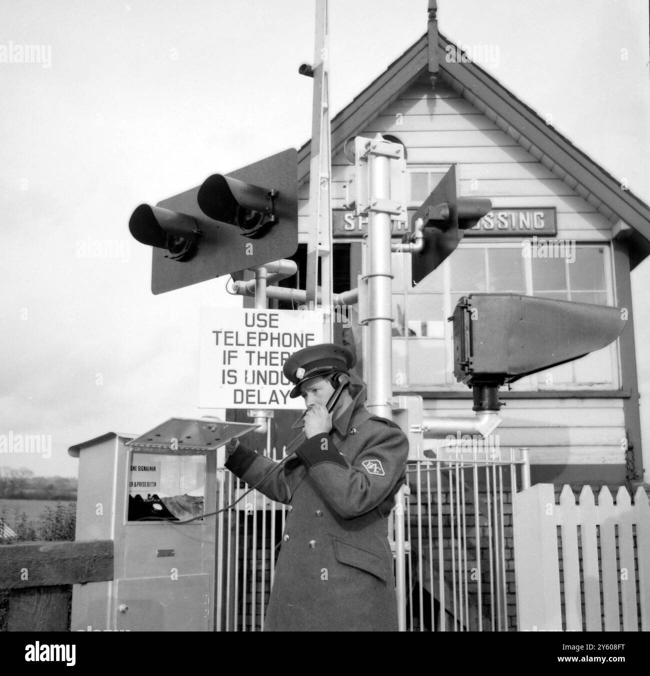 RAILWAYS LEVEL CROSSINGS RAC PATROLMAN DEMONSTRATES NEW CROSSING 6 ...