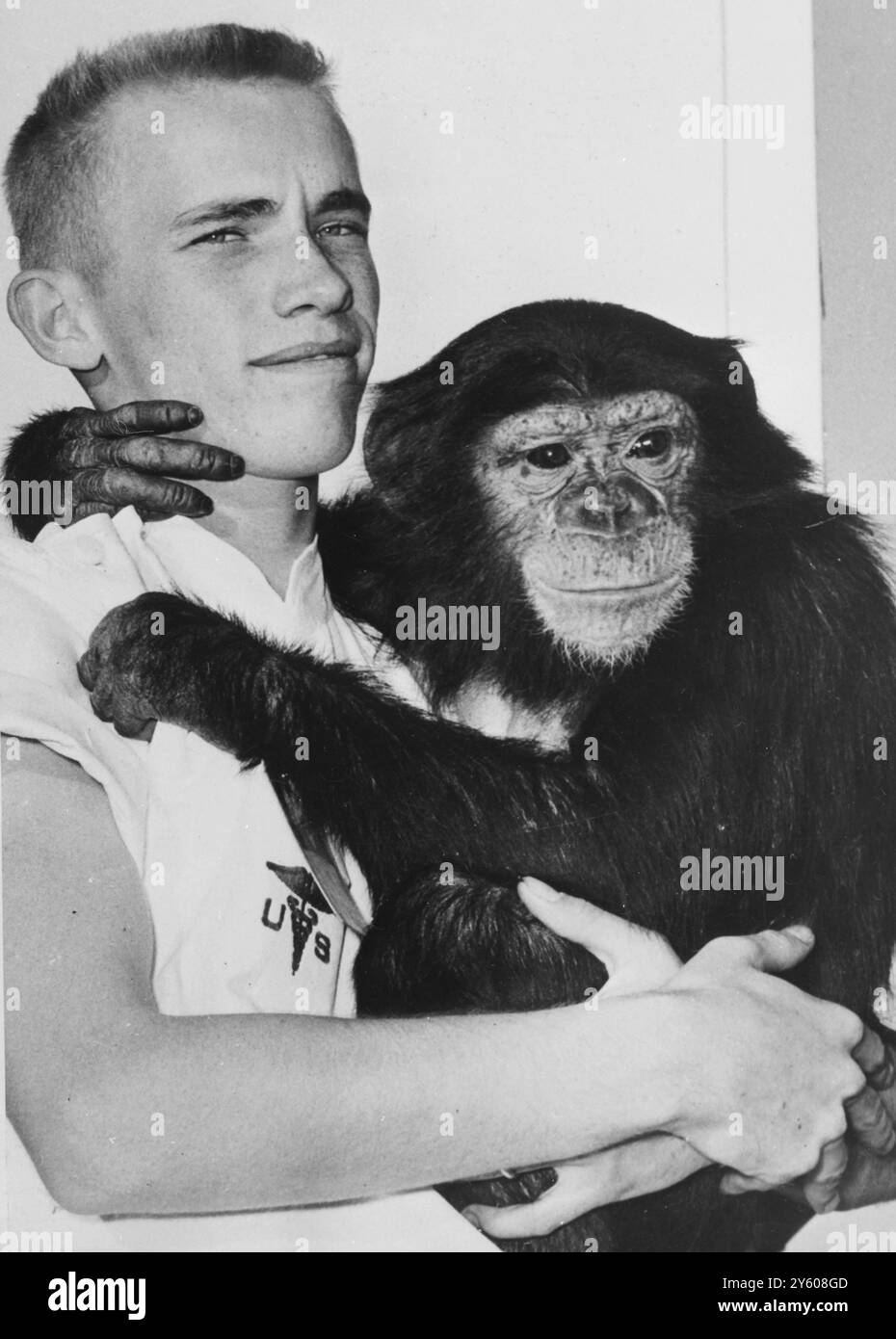 'HAM' - THE FIRST CHIMP IN SPACE, CAPE CANAVERAL, FLORIDA 6 FEBRUARY ...