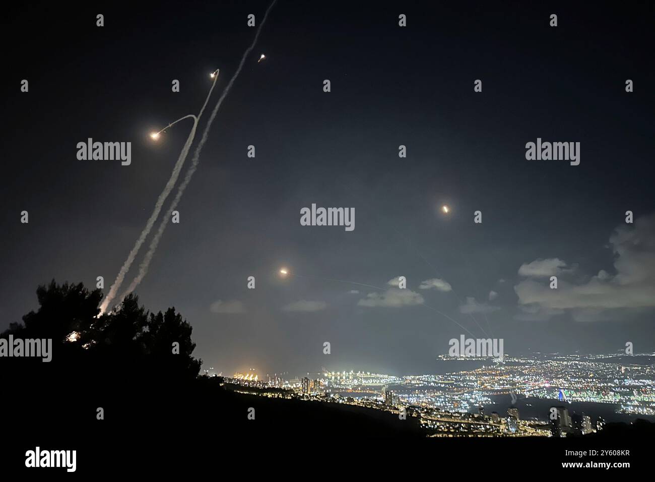 Israeli Iron Dome air defense system fires to intercept rockets that ...