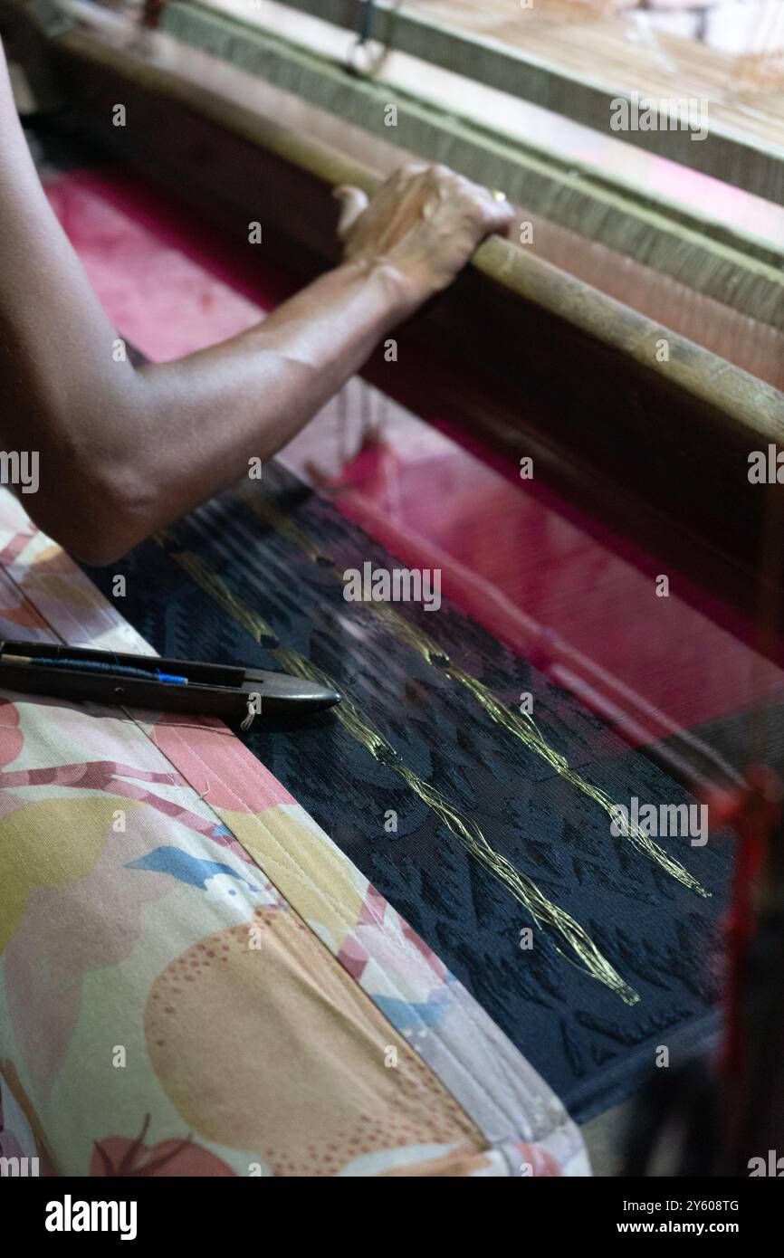 Traditional handmade weaving technique, handloom. Bangladesh Stock ...