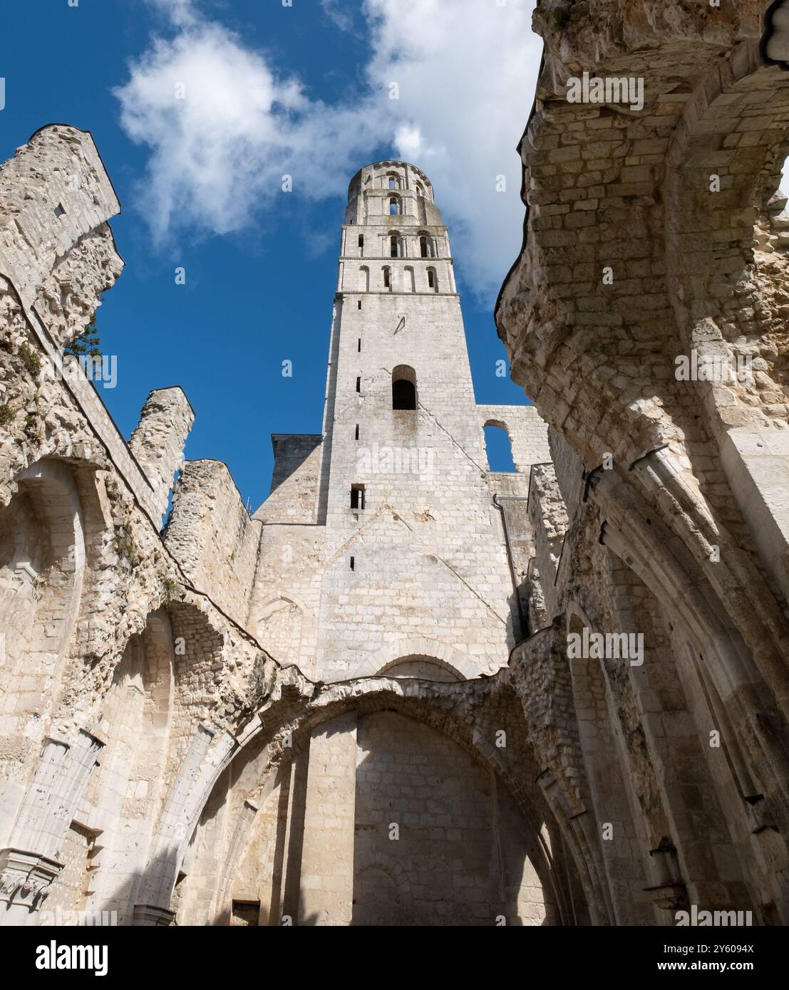 Ruins of 7th century Benedictine monastery, Jumieges Abbey, located by ...