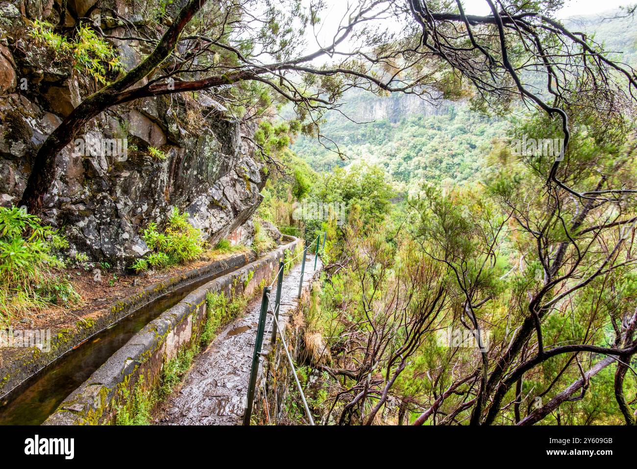 The 25 Fontes levada in Calheta in Rabaçal with cascade and fountain ...