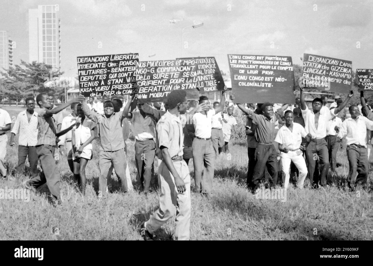 DEMONSTRATION MEMBERS OF ABAKO PTY IN FRONT OF US HEADQUARTER ...